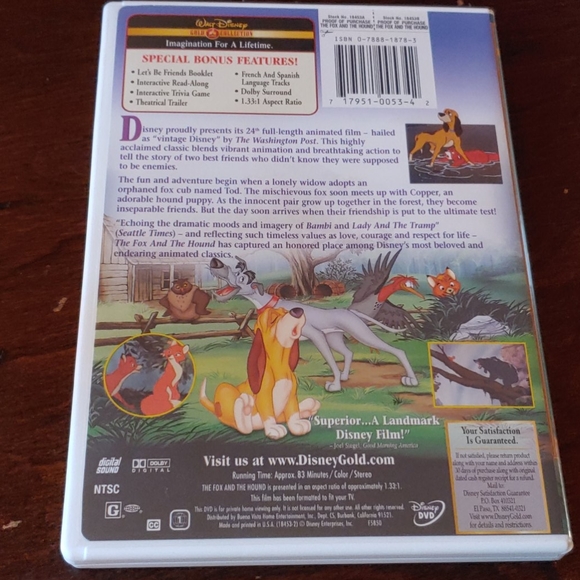 Disney | Other | The Fox And The Hound Gold Collection Dvd | Poshmark